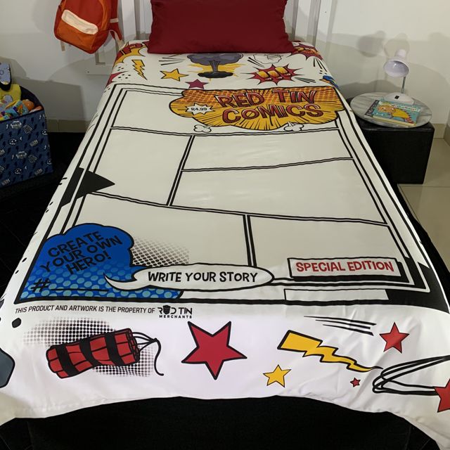 Draw your Comic on a Duvet Cover – Red Tin Merchants